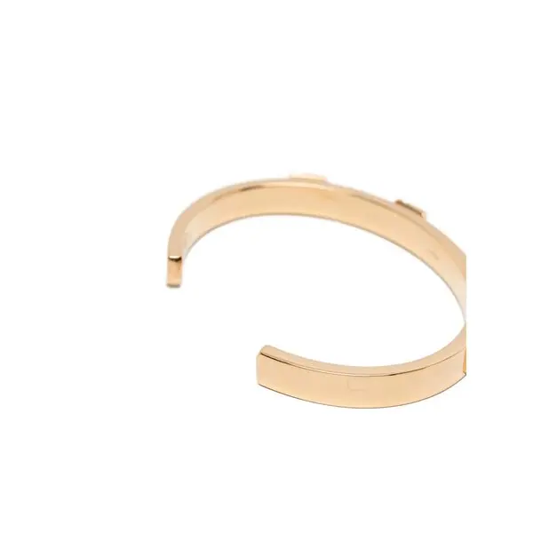 Fendi Tone Logo Detail Open Cuff Bracelet