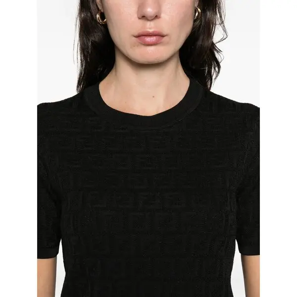 Fendi All-over Pattern Short Sleeve Top