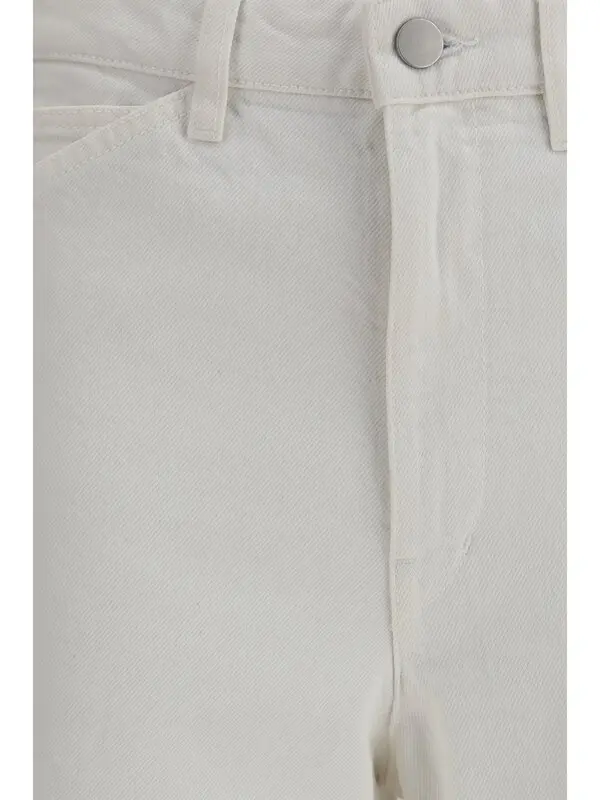 LEMAIRE Cotton Five-pocket Wide-leg Pants - White