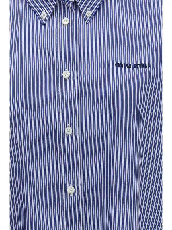 Miu Miu Striped Cotton Shirt
