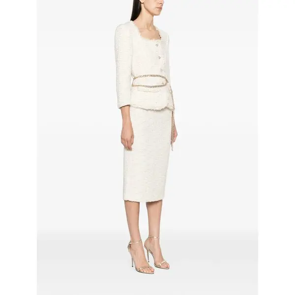 SELF-PORTRAIT Polka Dot One-shoulder Asymmetric Dress - Cream