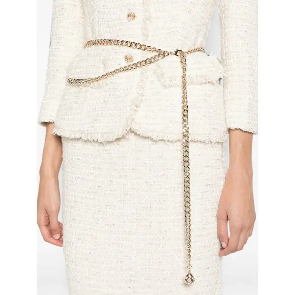 SELF-PORTRAIT Polka Dot One-shoulder Asymmetric Dress - Cream