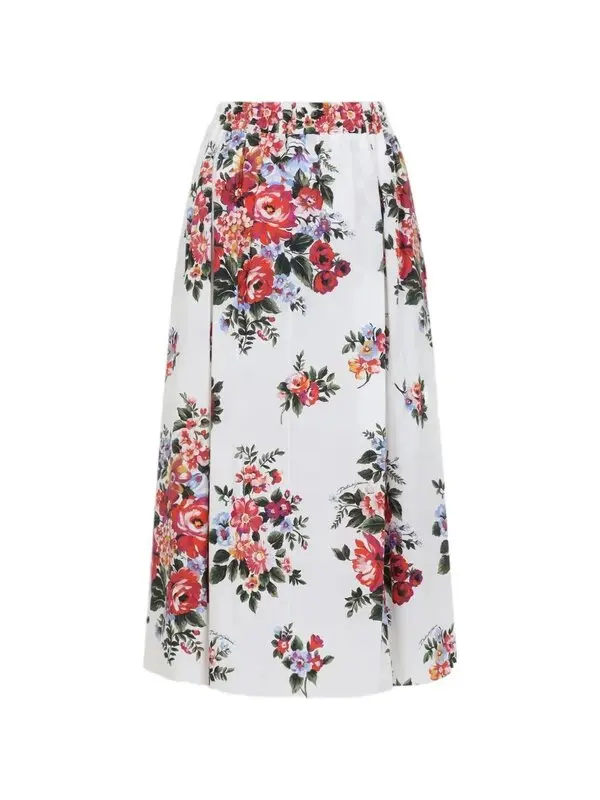 Dolce & Gabbana Floral Print Cotton Skirt - Multicolor
