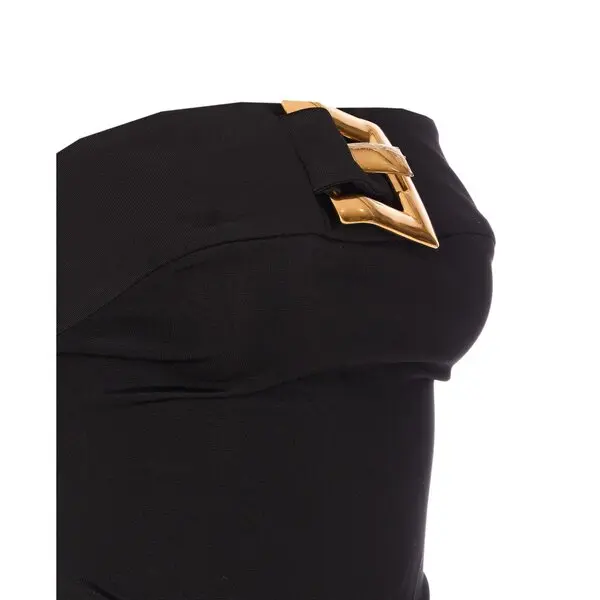 Balmain Belted Bustier Long Dress