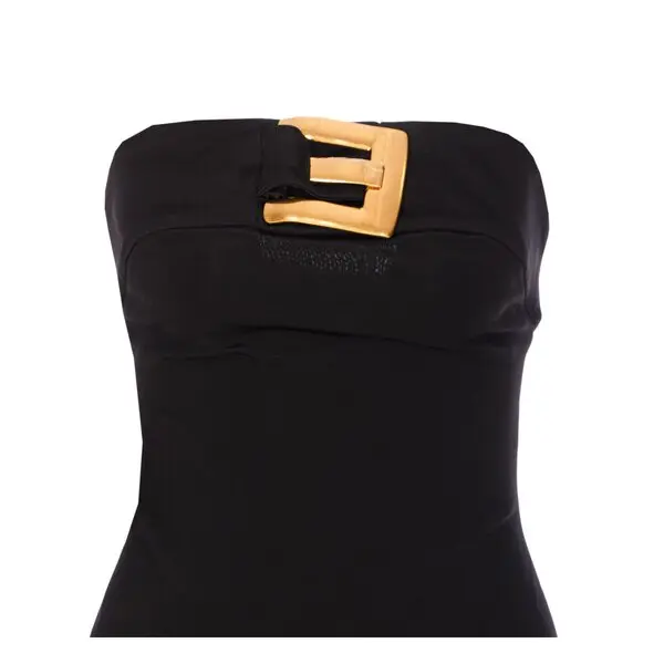 Balmain Belted Bustier Long Dress