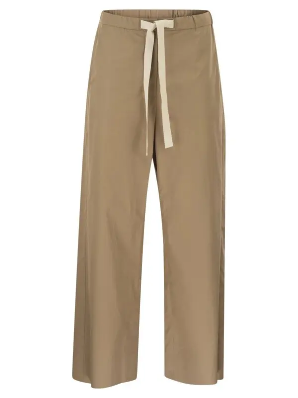 Max Mara Cotton Drawstring Trousers - Multicolor