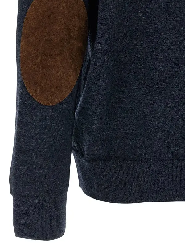 MAISON MARGIELA Suede Patch Polo Shirt - Blue