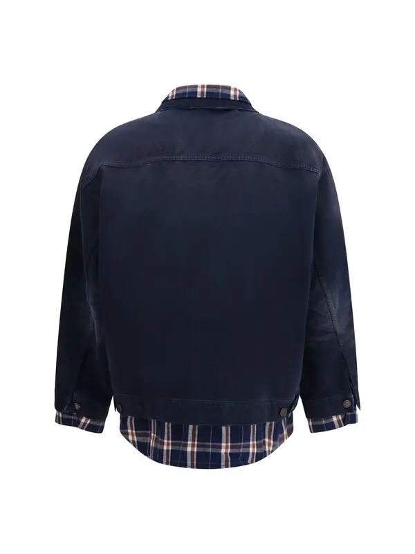 Balenciaga Patched Shirt Jacket - Blue