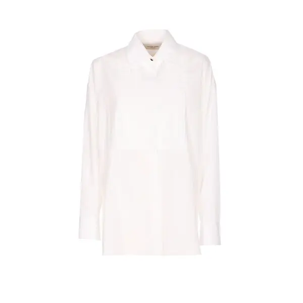 GOLDEN GOOSE Cotton Long-sleeve Shirt With Jewel Buttons - White