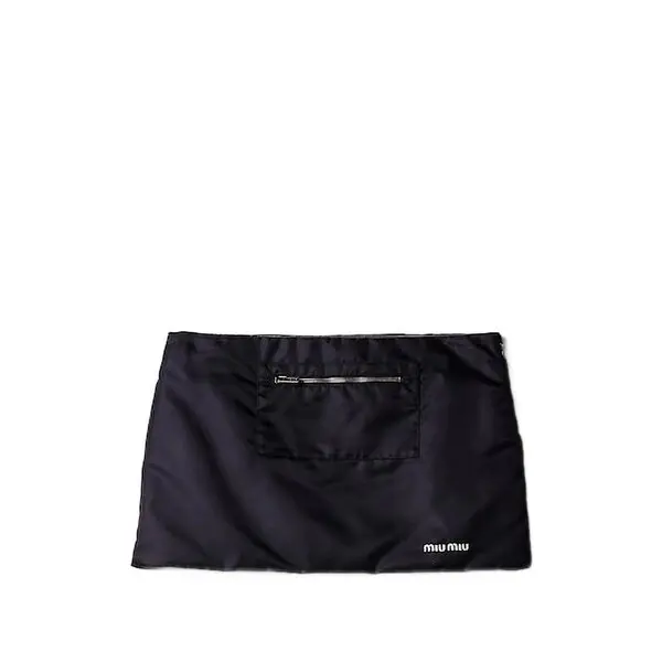 Miu Miu Straight Skirt With Zip Detail - Blue