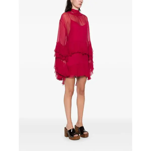 Chloé Silk Tiered Ruffle Dress