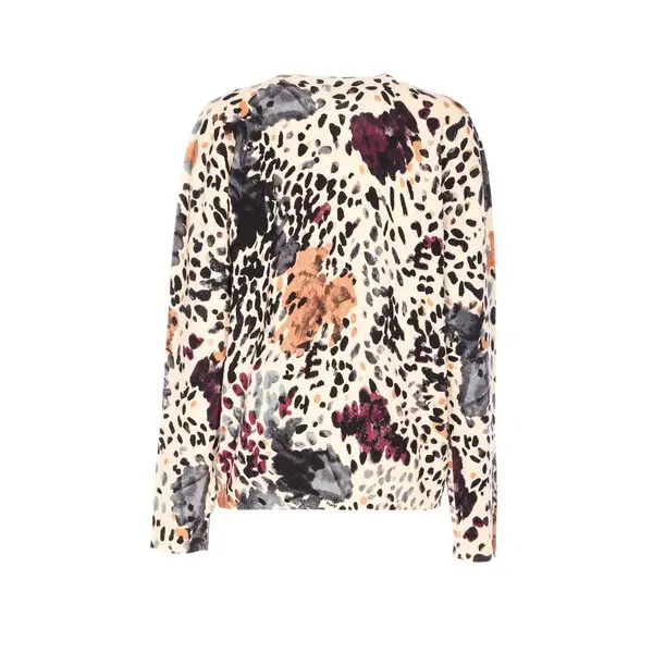 Fendi Effect Graphic Print Long-sleeve Crew Neck Sweater - Multicolor