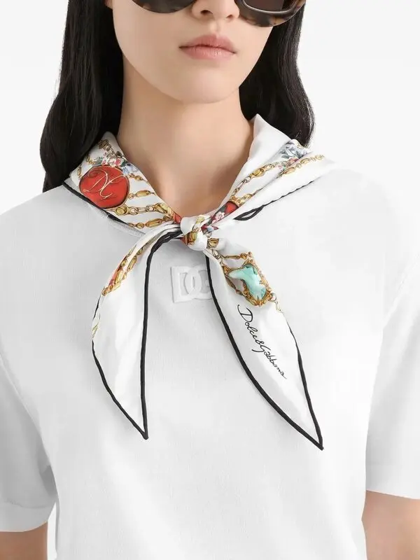Dolce & Gabbana Short Sleeve T-shirt With Scarf Detail