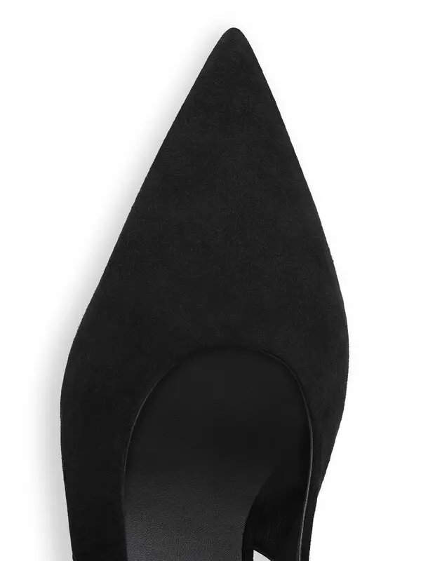 Alaïa Suede Slingback Wedge - Black