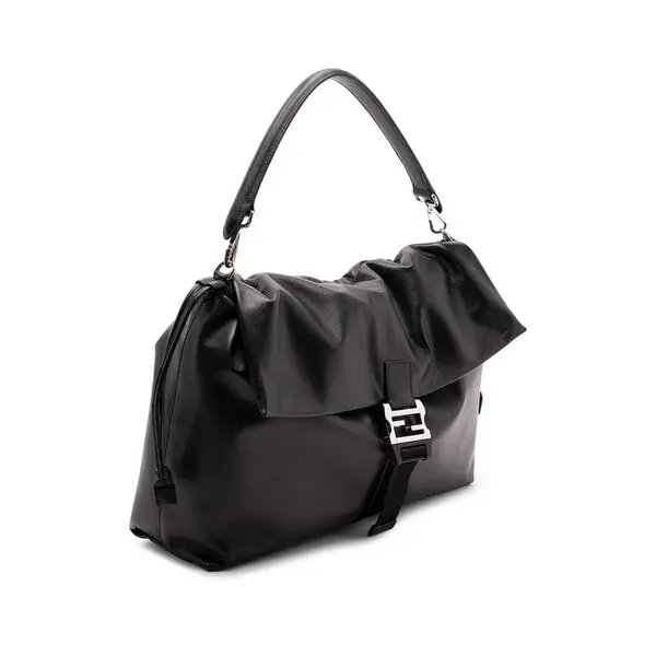 Fendi Calf Leather Shoulder Bag - Black