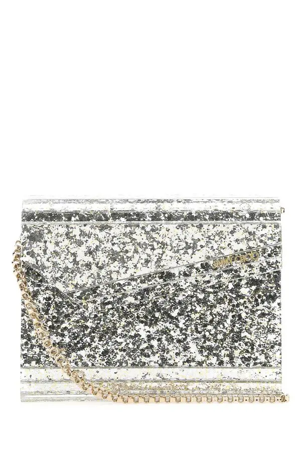 JIMMY CHOO Embellished Acrylic Candy Clutch - Multicolor