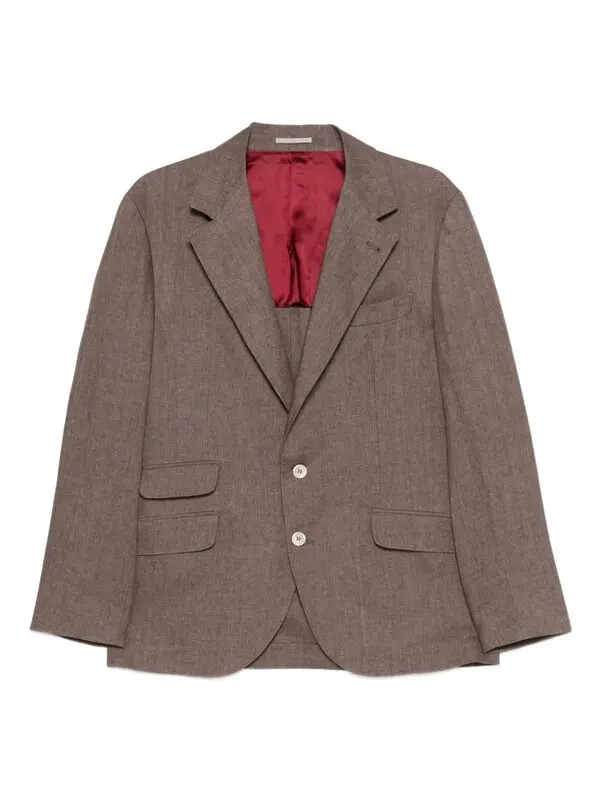 Brunello Cucinelli Linen Single-breasted Jacket - Multicolor