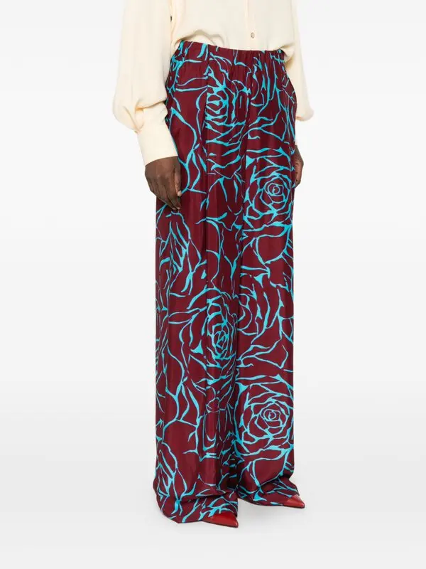 Dries Van Noten Pila Wide-leg Floral Print Trousers - Multicolor