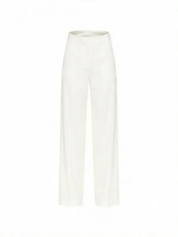 Max Mara Cotton Tailored Wide Leg Pants