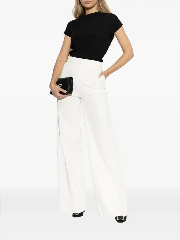 Max Mara Cotton Tailored Wide Leg Pants