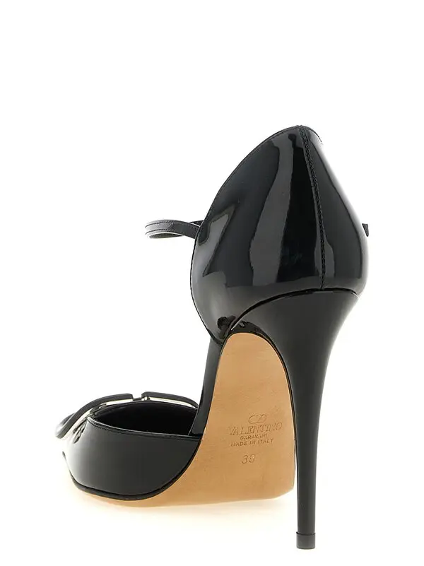 Valentino Garavani D'orsay Patent Leather Pumps With T-strap