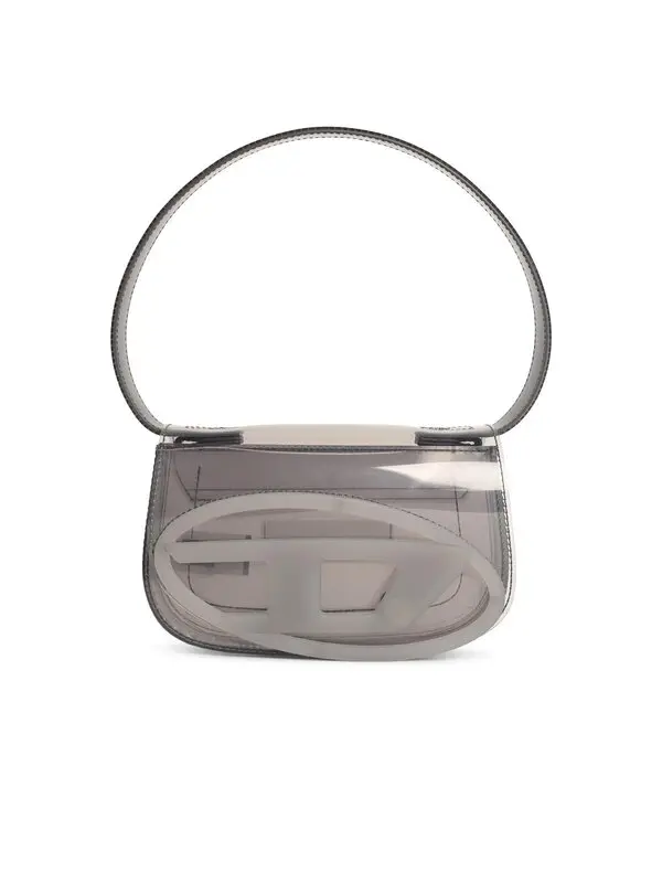 DIESEL® Iconic 1dr Shoulder Bag In Transparent Tpu - Silver