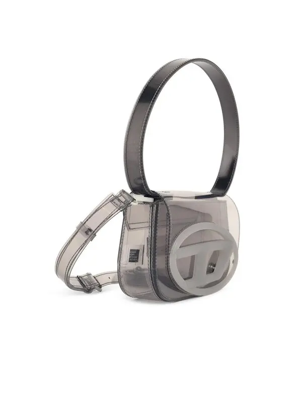 DIESEL® Iconic 1dr Shoulder Bag In Transparent Tpu - Silver