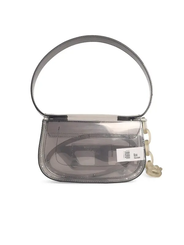 DIESEL® Iconic 1dr Shoulder Bag In Transparent Tpu - Silver