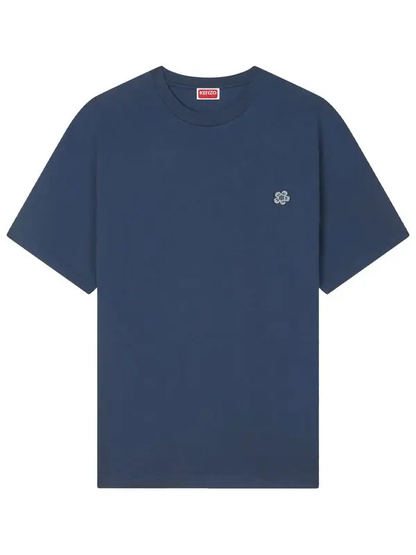 Kenzo Boke Flower` Embroidered Cotton T-shirt - Blue