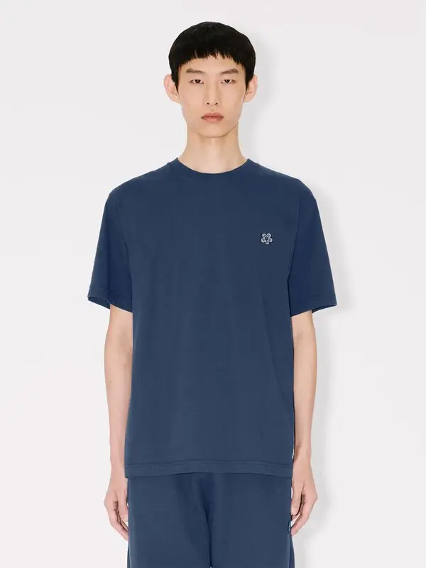 Kenzo Boke Flower` Embroidered Cotton T-shirt - Blue
