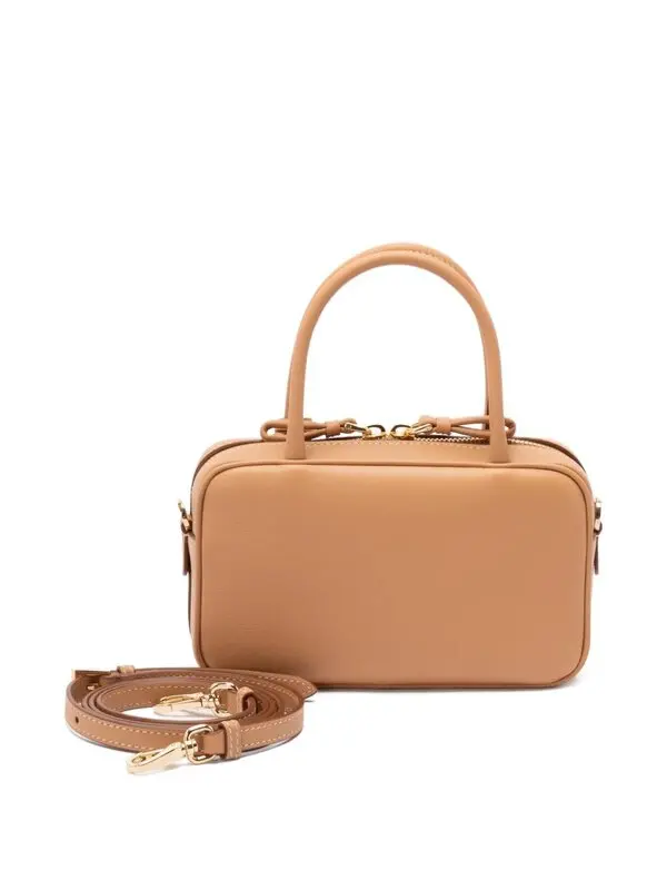 Prada Calf Leather Mini Top Handle Bag With Shoulder Strap - Multicolor