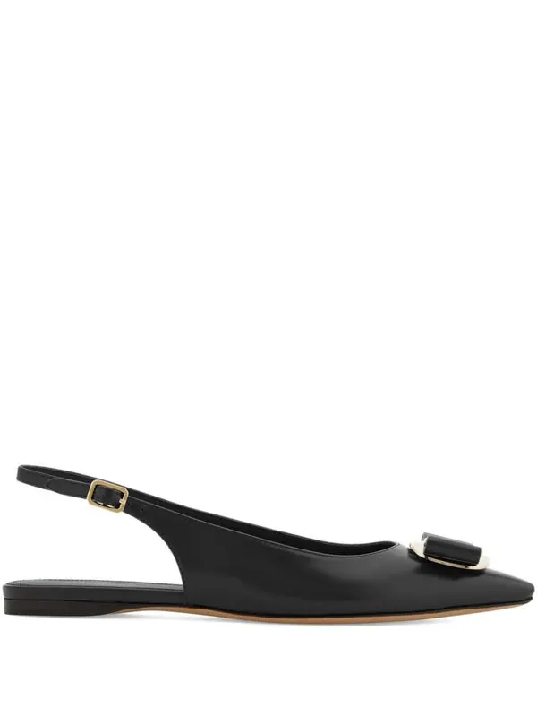 FERRAGAMO Leather Slingback Pumps - Multicolor