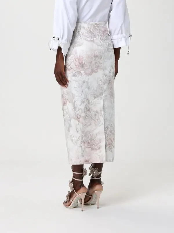 Max Mara Floral Print Midi Skirt