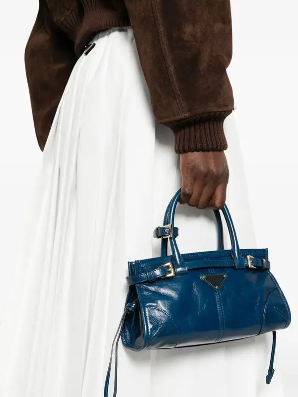Prada Bonnie Leather Mini Handbag - Blue