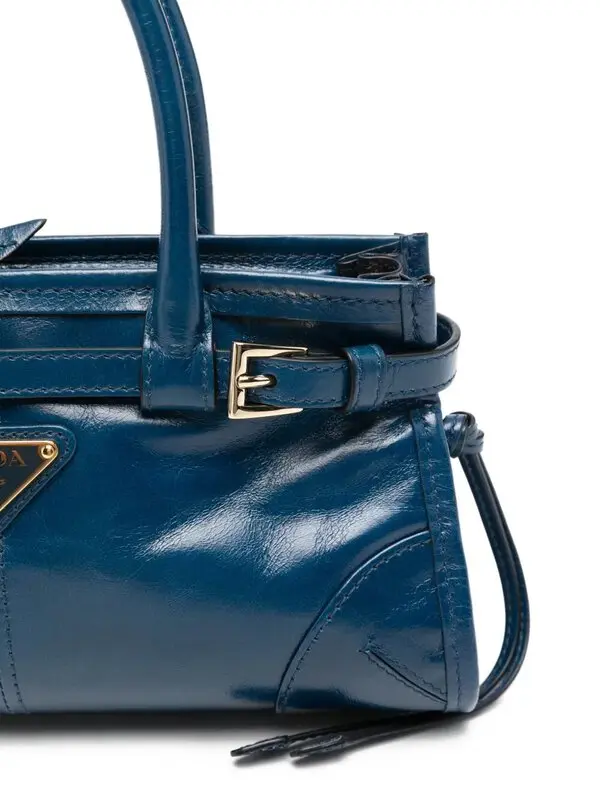 Prada Bonnie Leather Mini Handbag - Blue