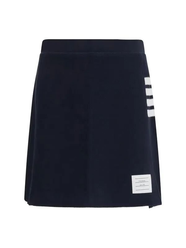 Thom Browne 4-bar Piqué Mini Skirt - Blue