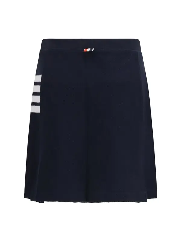 Thom Browne 4-bar Piqué Mini Skirt - Blue