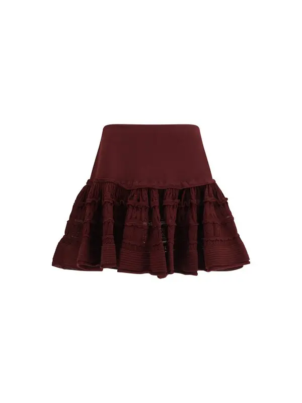 Alaïa Wool Crinoline Ruffle Mini Skirt - Multicolor