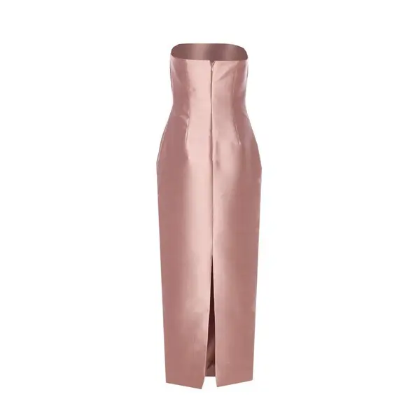 Solace London Renee Midaxi Dress With Scarf - Pink