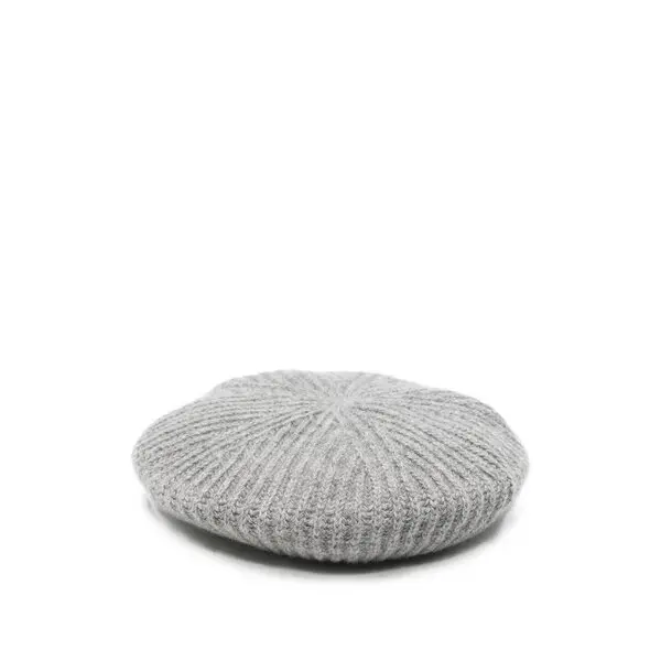 Miu Miu Ribbed Beanie - Gray