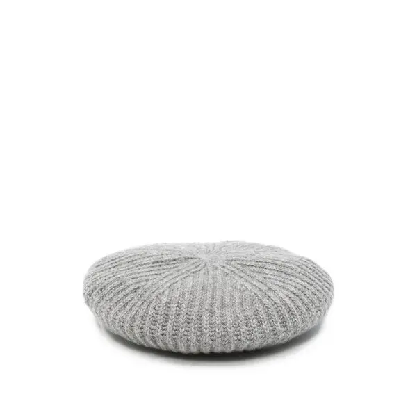 Miu Miu Ribbed Beanie - Gray