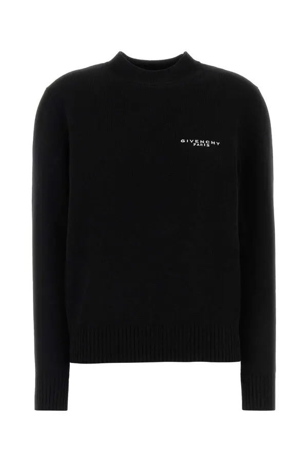 Givenchy Wool Blend Crew Neck Sweater - Black