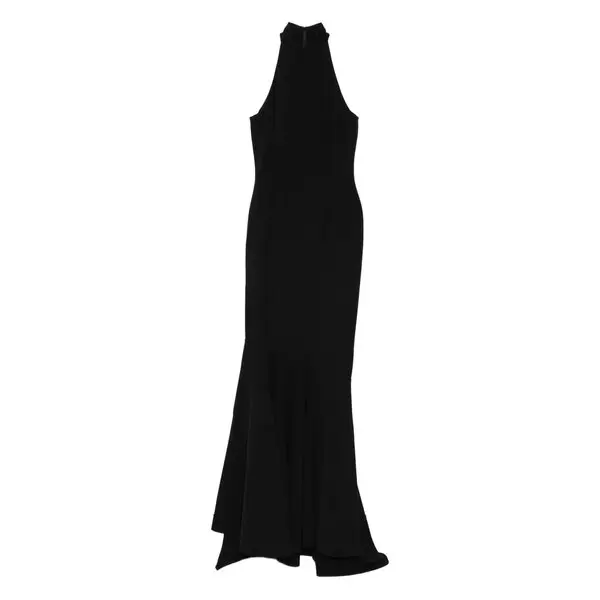 Solace London Halterneck Flared Hem Evening Dress