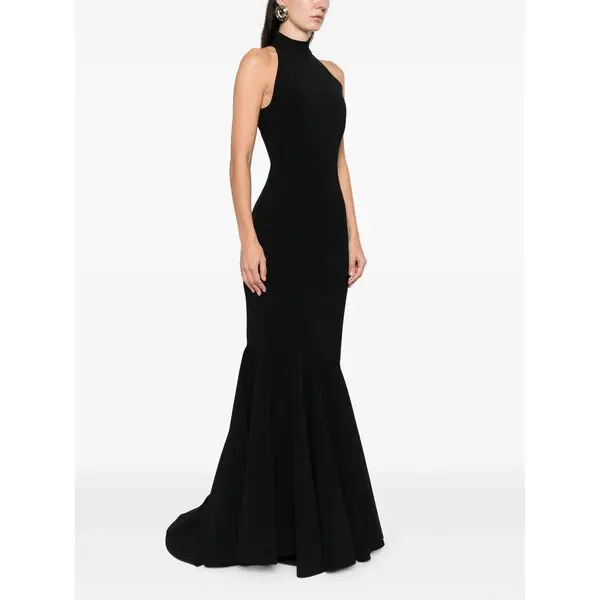 Solace London Halterneck Flared Hem Evening Dress