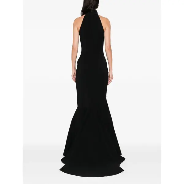 Solace London Halterneck Flared Hem Evening Dress