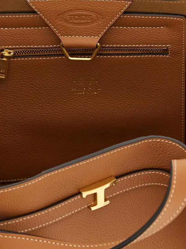 TOD'S Small Tim Shopping Bag - Brown