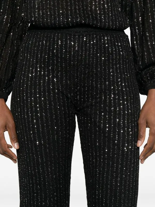 Missoni Black Sequin Embellished Flared Leg Trousers