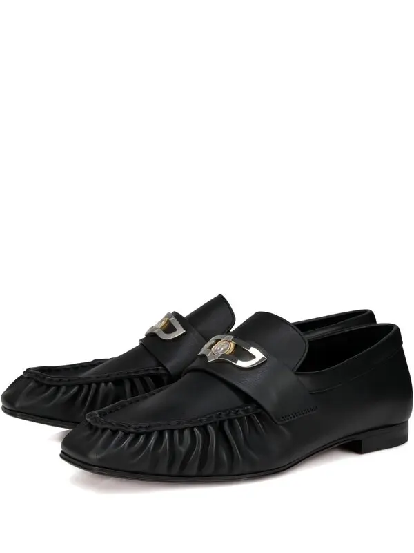 CHRISTIAN LOUBOUTIN Black Leather Loafers