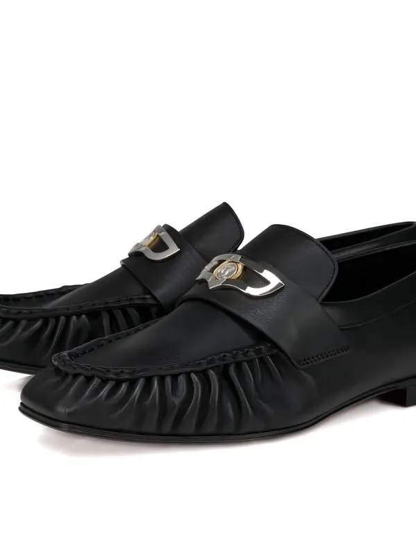 CHRISTIAN LOUBOUTIN Black Leather Loafers