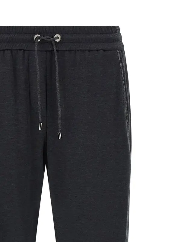 Brunello Cucinelli Shiny Monile Pocket Detail Joggers